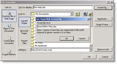 Image result for Hyperlink ScreenTip