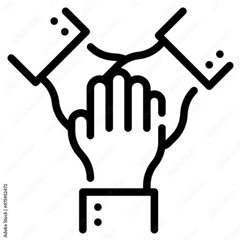 collaboration outline icon Stock Vector | Adobe Stock