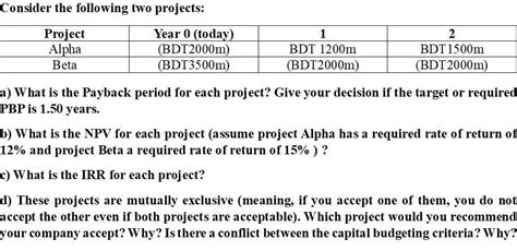 Image result for How to Calculate Pay Back Period for Two Projects