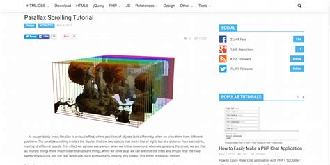 Image result for JavaScript Parallax Scrolling Tutorial