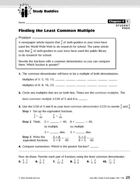 Image result for Least Common Multiple Lesson Plan