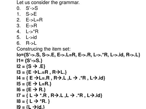 Image result for Checking Input String with SLR Parser