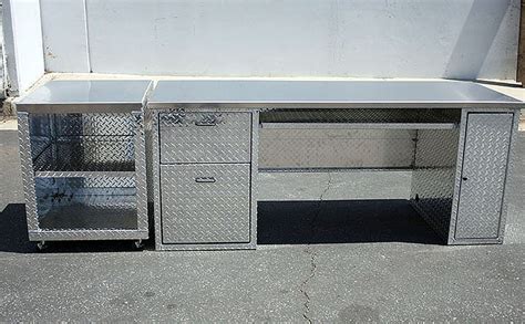 Man Cave Diamond Plate Computer Printer Stand