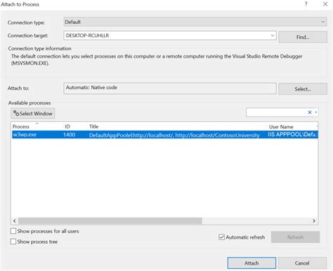 Image result for Debug Attach to Process Visual Studio