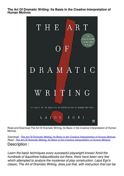 Image result for Dramatic Writing