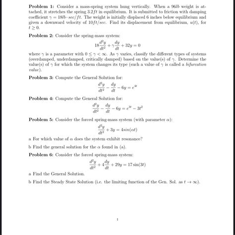 Image result for Spring Problem Calculus