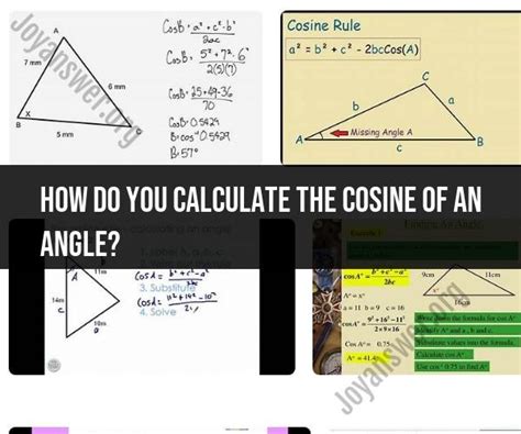 Image result for How to Find Angle Using Cosine