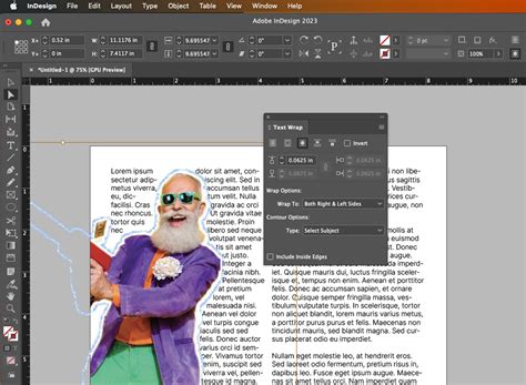 Image result for InDesign Text Wrap around Image