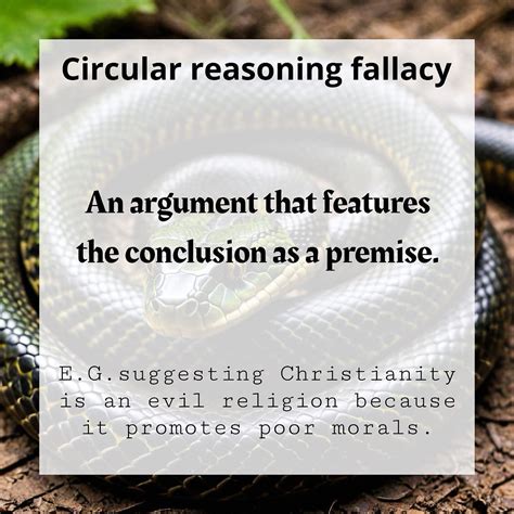 Image result for Examples of Circular Reasoning Fallacies