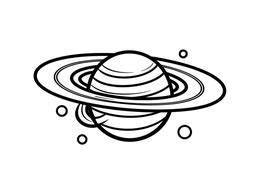Image result for Saturn Drawing Easy Coloring