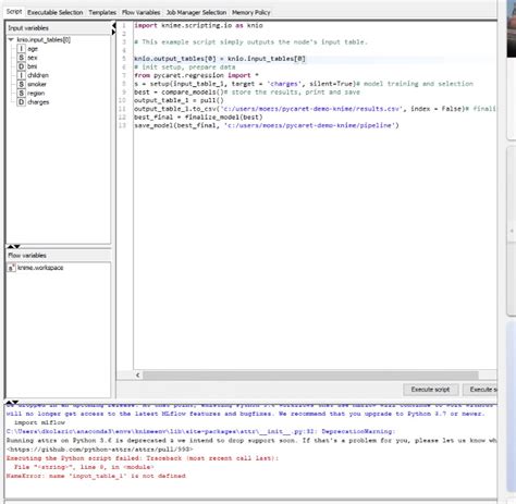 Image result for Python Script in KNIME