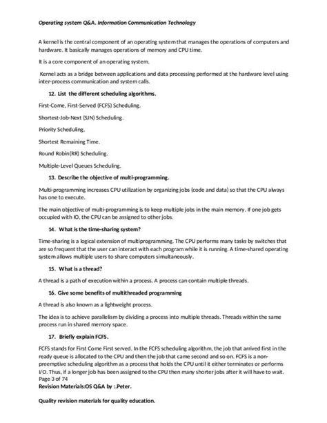 Image result for Operating Systems Answers Free