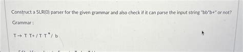 Image result for Checking Input String with SLR Parser