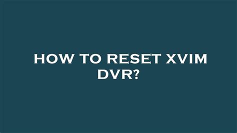 Image result for Xvim H.264 Setup