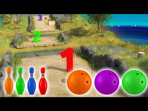 🌳🎳 Bowling Ball Smash Race! Learn to Count 1–100, ABCs & Common Items with Kinetic Sand | Binkie TV
