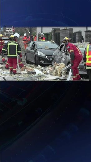 Firefighters Clear Scene After Home Explosion in France