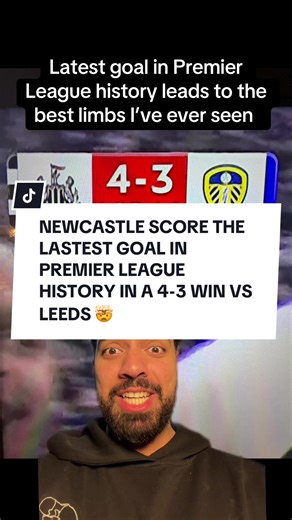 NEWCASTLE SCORE THE LATEST GOAL IN PREMIER LEAGUE HISTORY TO BEAT LEEDS 🤯 #football #footballtiktok #fyp #soccertiktok #Newcastle