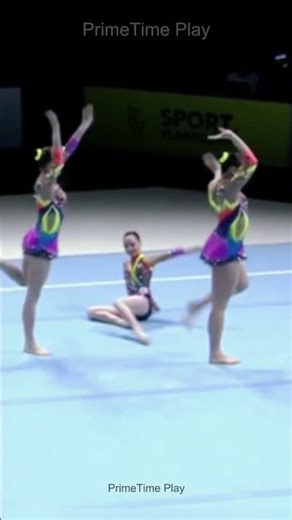 Women's acro team performs at world championships #gymnastics #incredible