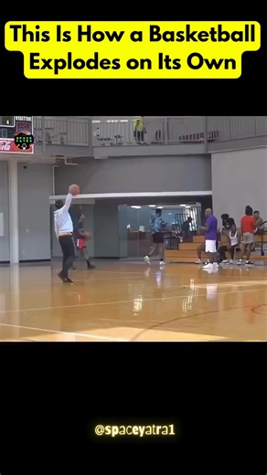 Space Yatra on Instagram: "This Is How a Basketball Explodes on Its Own It may look shocking, but this can happen without any impact at all. When a basketball is over-inflated and exposed to heat, the air inside expands. As internal pressure rises beyond what the rubber can handle, the ball can suddenly burst. This is a simple but powerful example of how temperature and air pressure work in real life. #basketball #didyouknow #sciencefacts #physics #sportsscience"