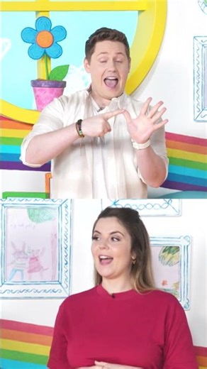 David and Lisa spell their names in the Milkshake! Studio