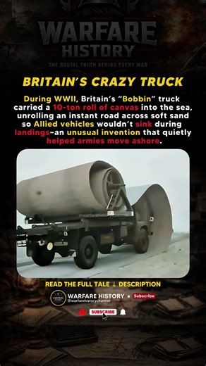 The Secret WWII Truck That Rolled a Road Into the Ocean #warfarehistory #hiddentruth