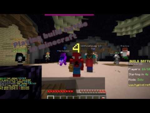 Playing Build Battle in Minecraft
