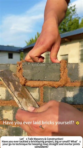 Bricklaying in Action – Building a Wall with Mortar and Skill! 🧱🔨