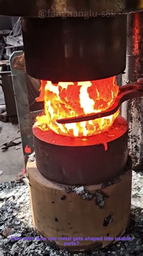 Metal Forging Process: Heating & Pressing Red-Hot Metal