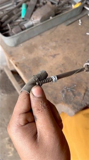 Small taper spring making on dirll machine by hand #springmaking #youtubeshorts