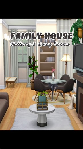 Hallway & Living Rooms Build | The Sims 4 Speed Build