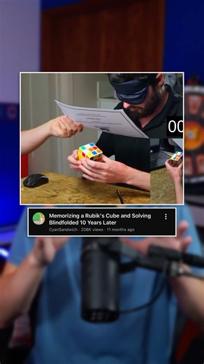 Solving A Rubik’s Cube Blindfolded After 10 Years 👀