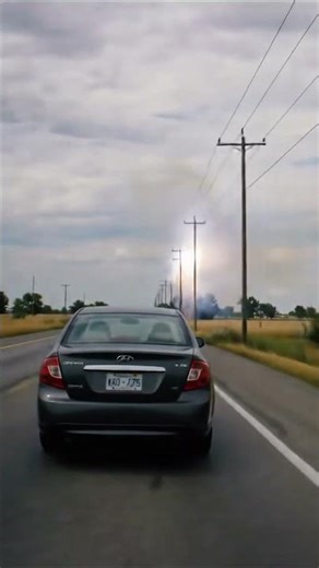 Dashcam Captures Transformer Explosion #dashcam