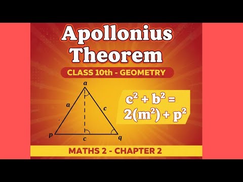 , Apollonius Theorem | Class 10 , Geometry | @ educational stream | Maths 2, Chapter 2, Apollonius