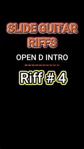 Slide Guitar Licks- Lick #4- "Open D tuning intro licks" TAB
