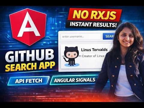 GitHub Search User UI | Signal Based Mini Projects in Angular 21 & TailwindCSS
