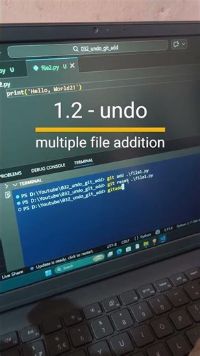 Undo Git commit + VS Code | #shorts