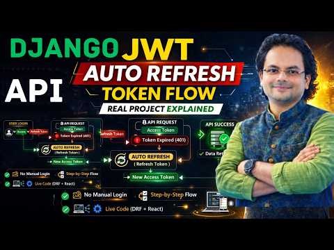 Django JWT Auto Refresh Token Flow | Complete REST API Authentication Tutorial (Step-by-Step) LAB-4