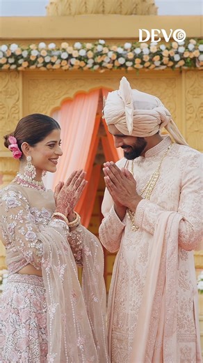 Devo - Made of India on Instagram: "A tradition shared by just the two of you! Create such special moments at your wedding wearing Devo's royal Sherwani from our wedding collection. Visit your nearest Devo store today. #AndaazJoDilJeetLe #DevoMenswear #RoyalSherwani #WeddingTraditions #GroomStyle #IndianWedding #ShaadiMoments #CelebrateInStyle"