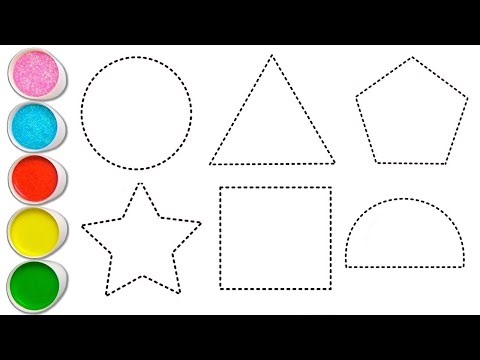 Shapes drawing for kids, Learn 2d shapes, colors for toddlers | Preschool Learning part - 1730