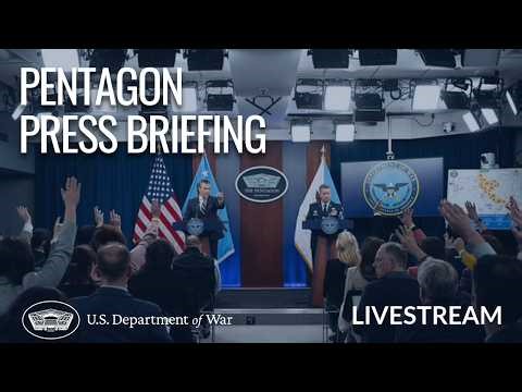 LIVE: Secretary of War and CJCS, Air Force Gen. Dan Caine, Hold a Press Briefing at the Pentagon.