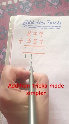 Addition of 3 digit numbers I Vedic maths #ytshorts #mathsshorts