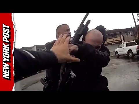 Heartstopping Moment Cops Take Down Armed Suspect After Opening Fire on Officers