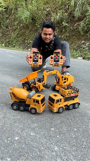 Rc Jcb Excavator Mixer Truck & DumperTruck Unboxing Tasting 😱