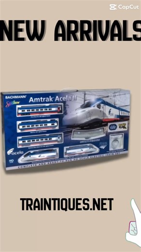 🚄 Bachmann Amtrak Acela II – HO Scale High-speed rail, modern style. C-10 Mint • Brand New • DCC & Sound Ready The future of passenger rail — ready for your layout. 🔗 traintiques.net #BachmannTrains #AmtrakAcela #HOScale #HighSpeedRail #DCCReady #TrainReels #ModelRailroad #ModernTrains #Traintiques #Connecticut | Traintiques.net