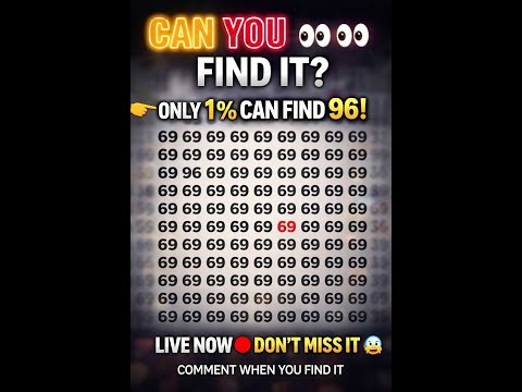 ONLY 1% CAN FIND 96 😱 | LIVE PUZZLE CHALLENGE 🔴 ( Chapter 1 )