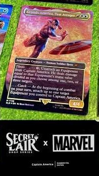 Magic the Gathering CAPTAIN AMERICA Secret Lair Drop Series - Rainbow Foil Edition