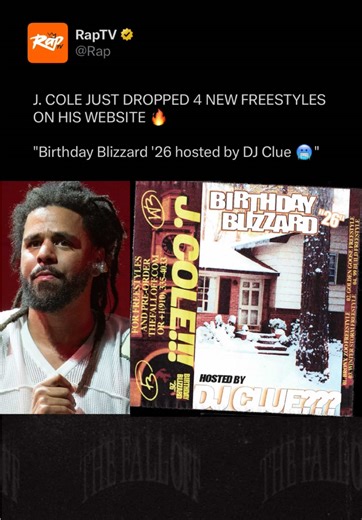 J. Cole's Birthday Blizzard 26 Freestyles Released!