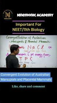 Convergent Evolution in 60 sec | Tricks | Mnemonics | Australian Marsupials #neetaspirents #neet