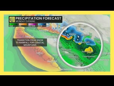 Atmospheric River to Slam B.C. Coast With Heavy Rain | #forecast