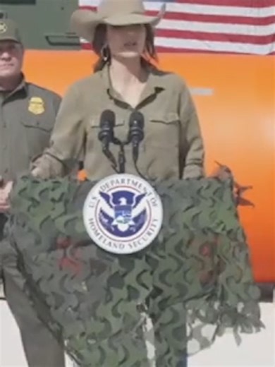 DHS Sec. Noem addresses Minneapolis ICE-involved shooting from border event in Texas. #news #ICE #Minneapolis